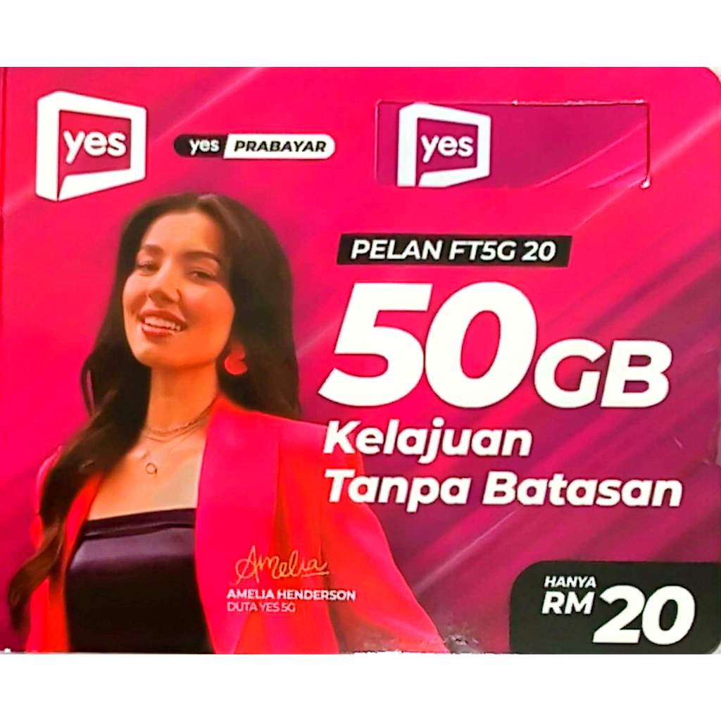YES PREPAID RM20 x 1 Month 5G (SELF REGISTER) PASSPORT & IC MALAYSIA ...