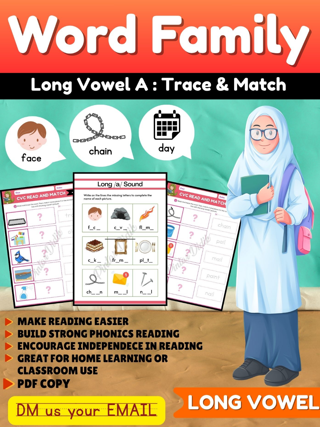 Word Family Long Vowel for young learners_[Printable PDF] | Shopee Malaysia