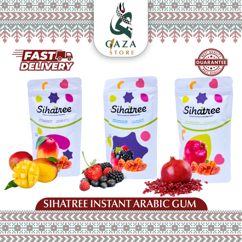 SIHATREE INSTANT ARABIC GUM POWDER 150g | Mango / Pomegranate / Berry ...