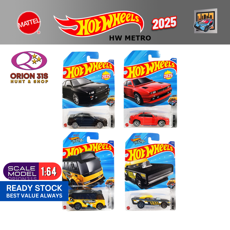 Hot Wheels 2025 HW Metro Maserati Shamal/ Kowloon'd Hypervan/ Small ...