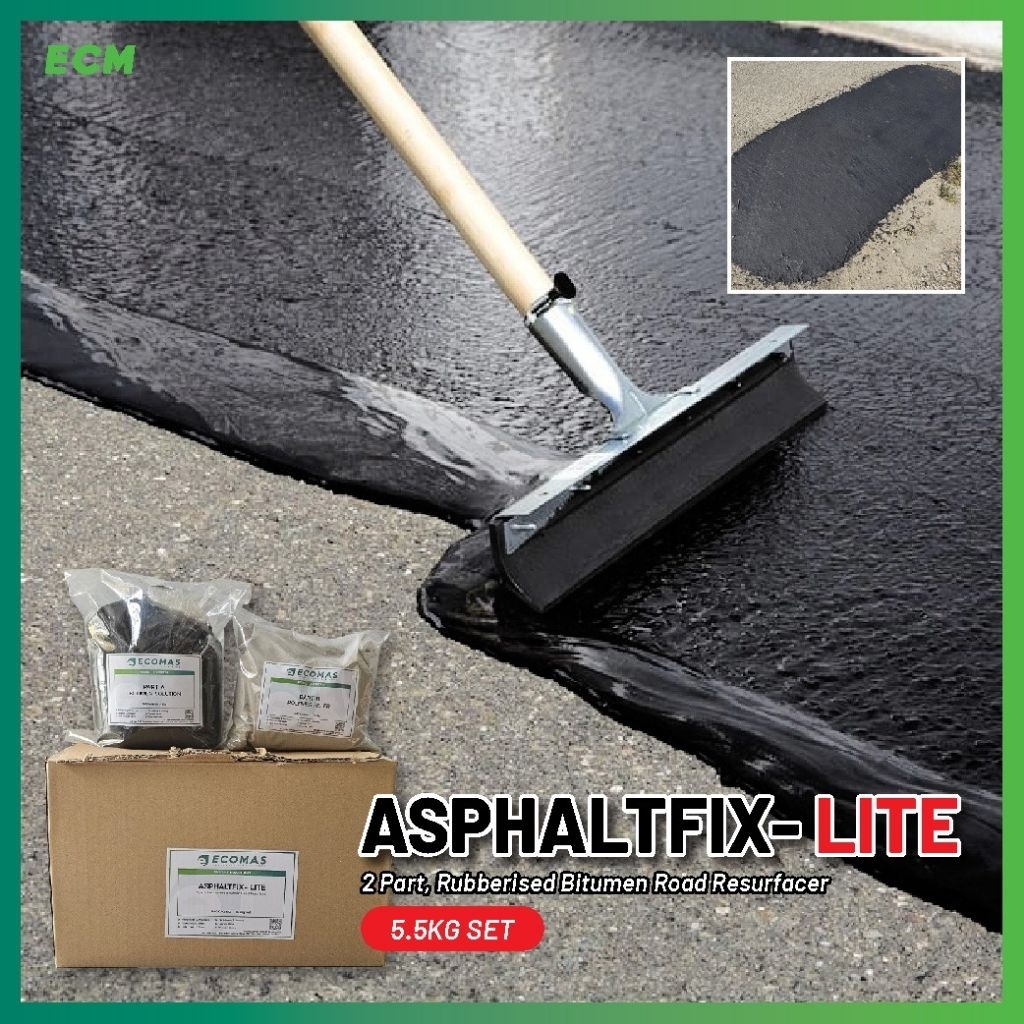 [READY STOCK] ASPHALTFIX-LITE (5.5KG Set) 🚧 Rubberised Bitumen Coating ...