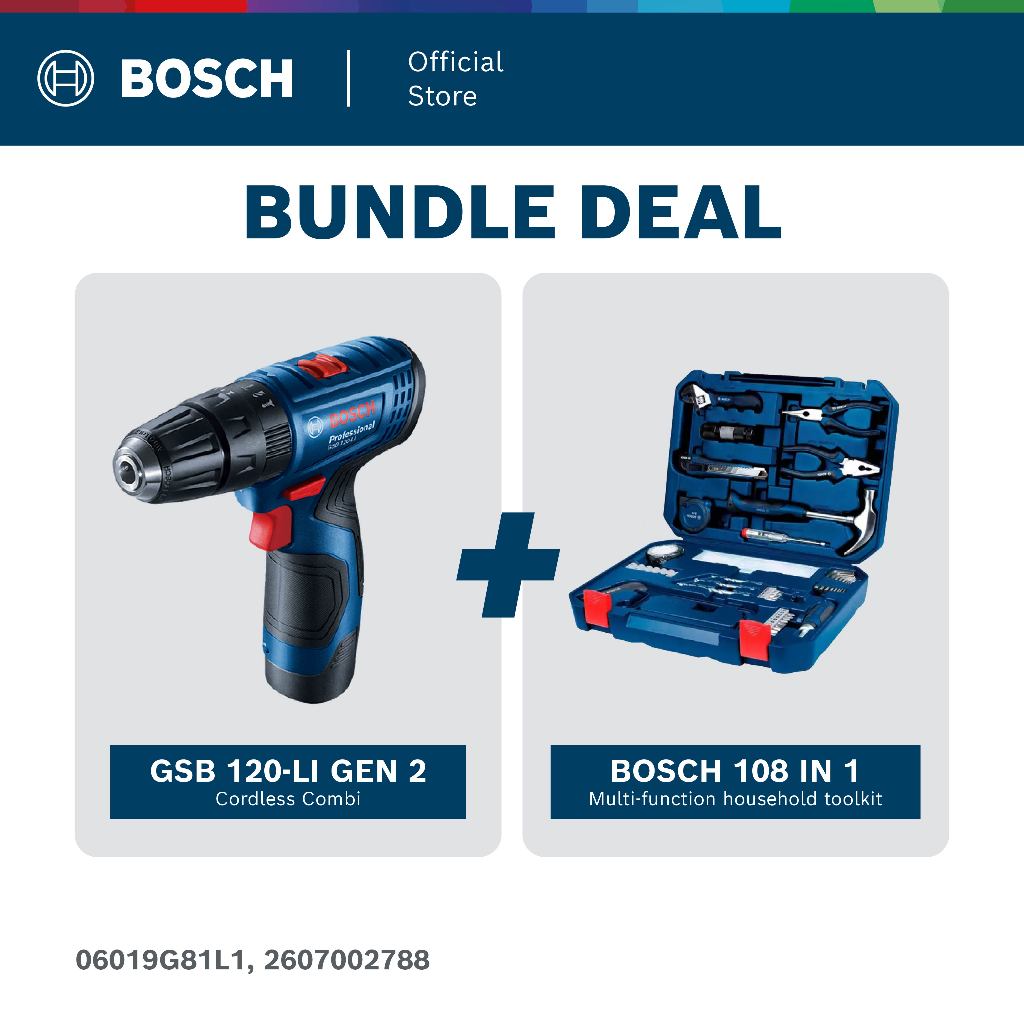 BOSCH [COMBO] GSB 120-LI Gen 2 Impact Drill Driver Kit - 06019G81L1 ...