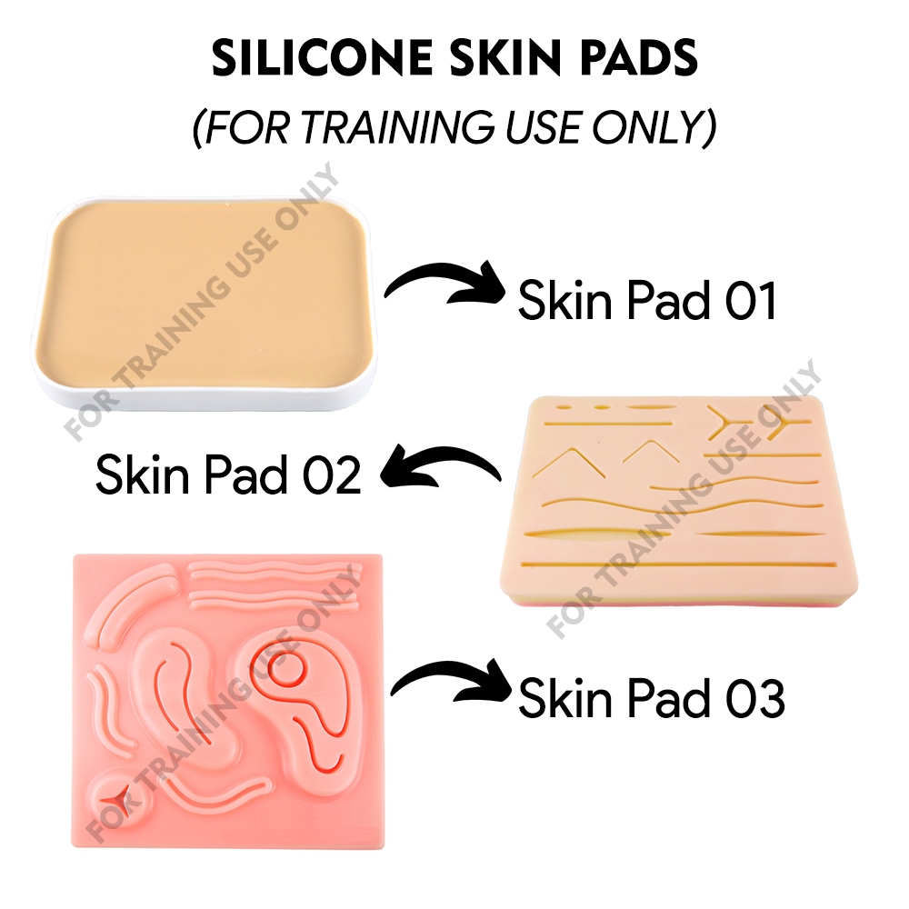 Silicone Skin Pad With Wounds Skin Model For Surgical Training Suture ...