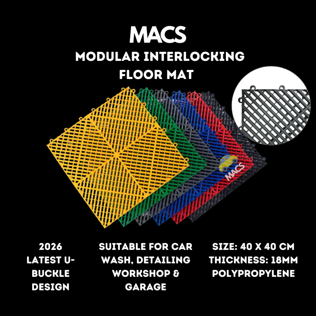 [Ready Stock] MACS Heavy Duty Car Wash Mat (40x40x1.8cm) Swisstrax and ...