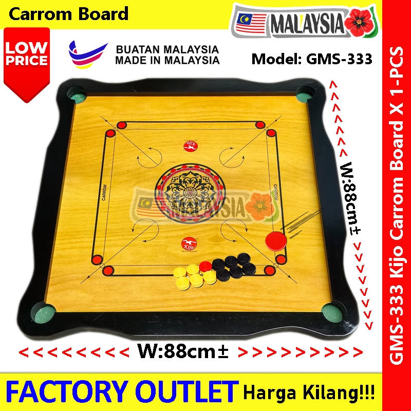 【Free Gift】 Carrom Board GMS-333 Papan Carrom Papan Kayu Carrom Wood ...