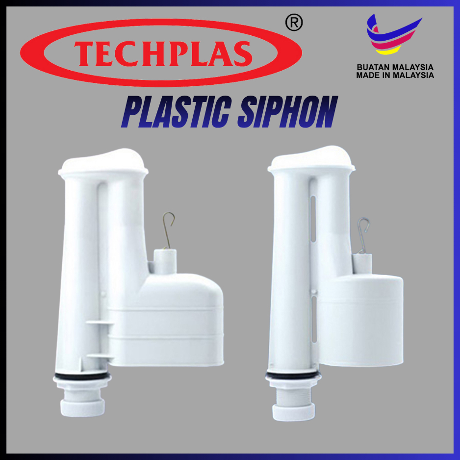 TECHPLAS Toilet Cistern Siphon Plastic Flush Pump Round (FAO 1015A ...