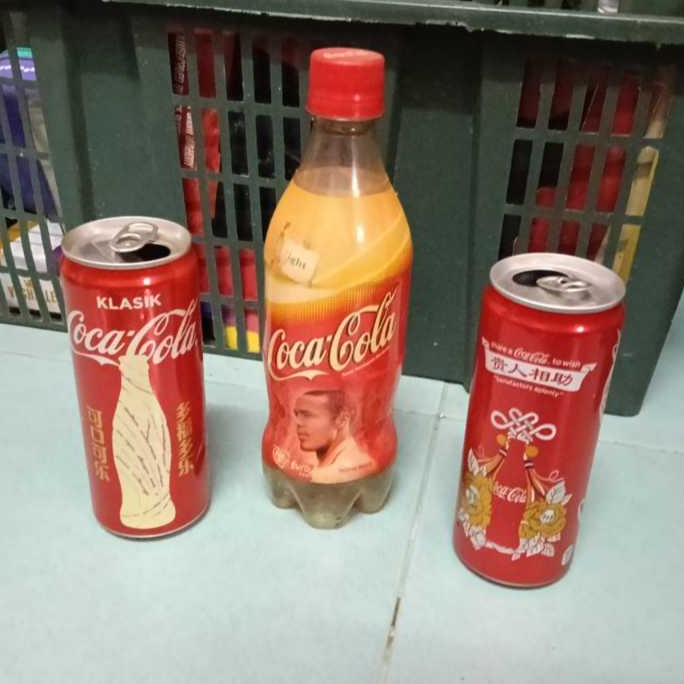 Coca cola plastic bottle limited edition thierry henry euro 2004 with 2 ...