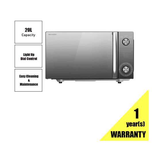 Sharp 20L mechanical dial flatbed microwave oven R2121FGK-Display set ...