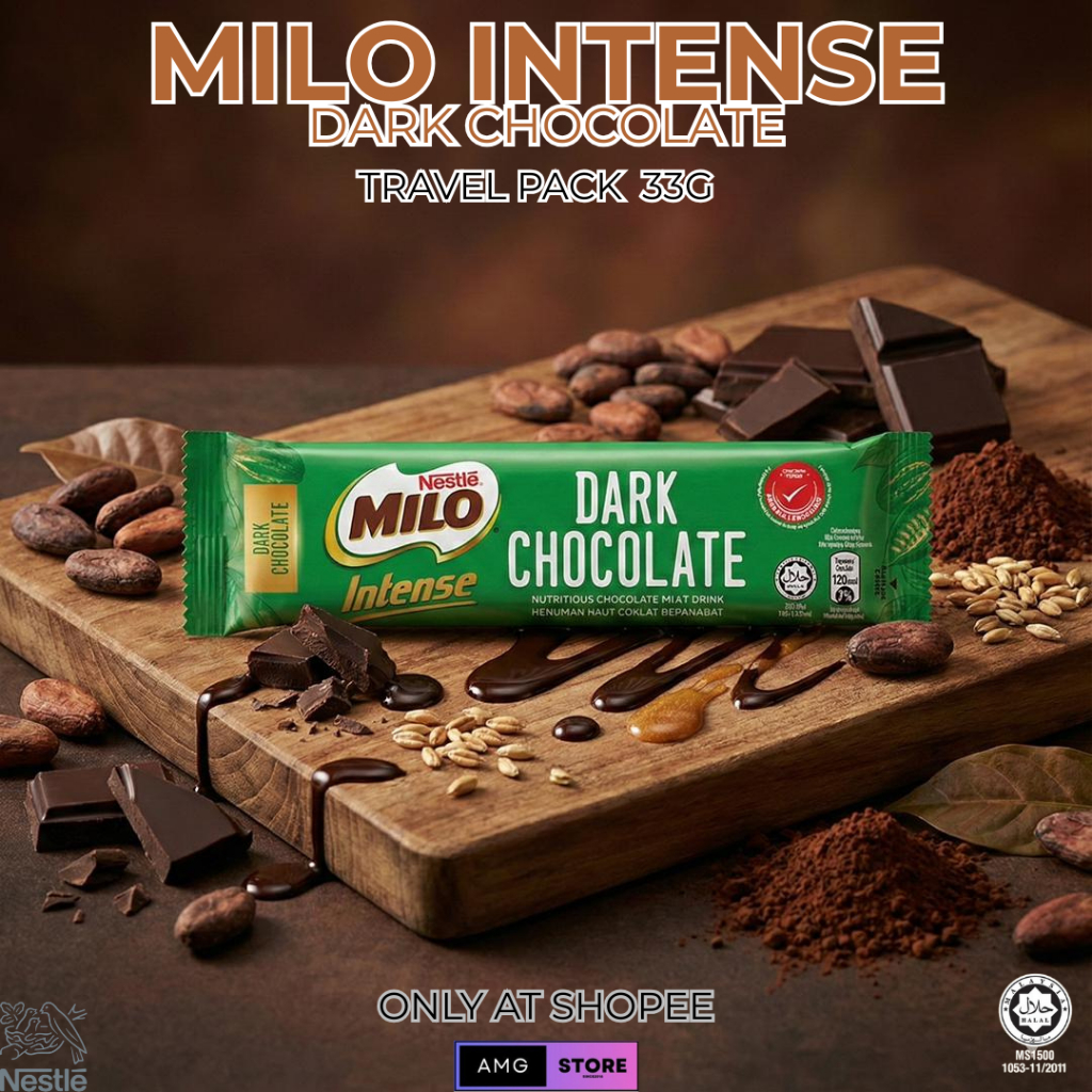 Milo Intense Dark Chocolate 33g x 10s Nestle (Halal) TRAVEL PACK ...