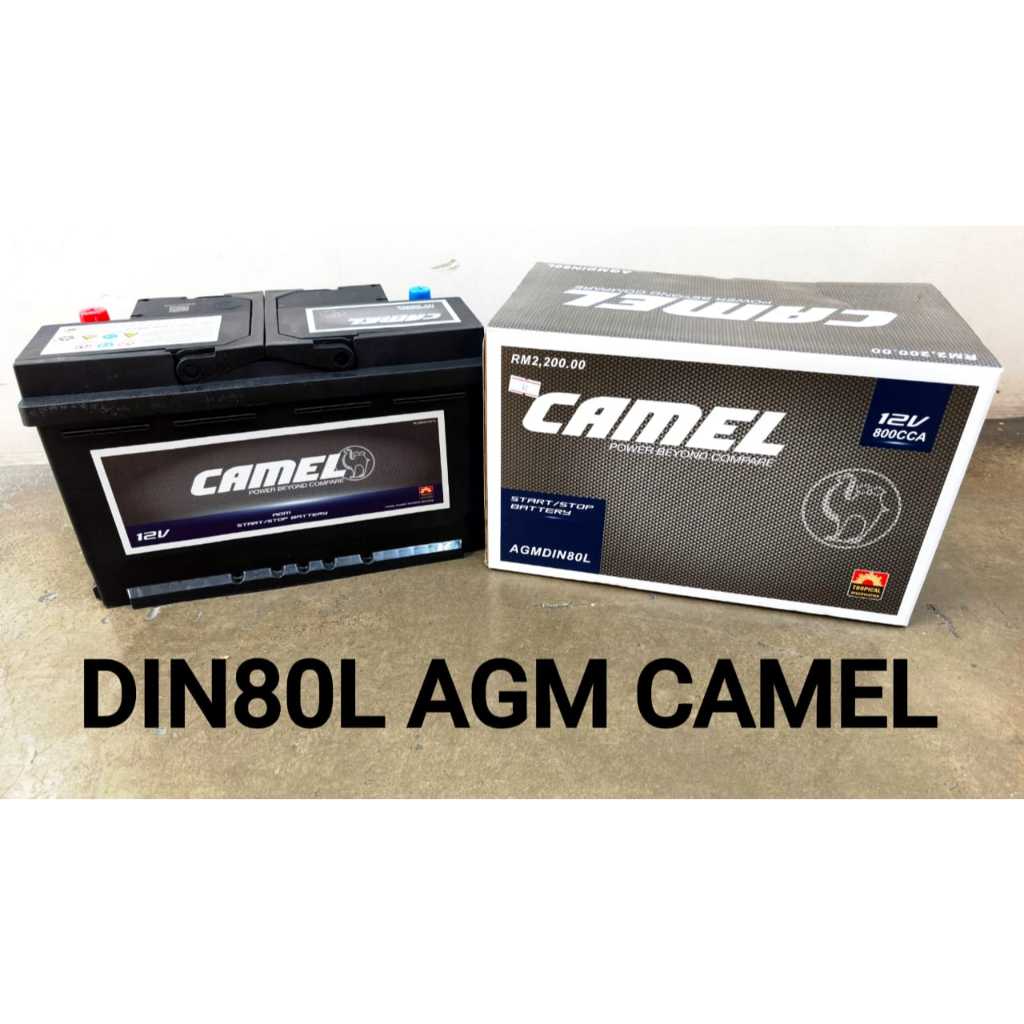 Installation Provided DIN80L LN4 CAMEL AGM Car Battery Bateri Kereta ...