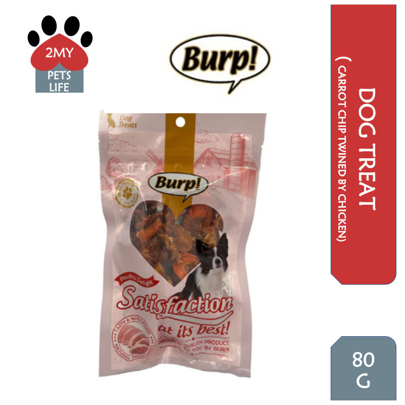 BURP DOG TREAT CARROT CHIP TWINED BY CHICKEN 80G (EXP MARCH 2026 ...