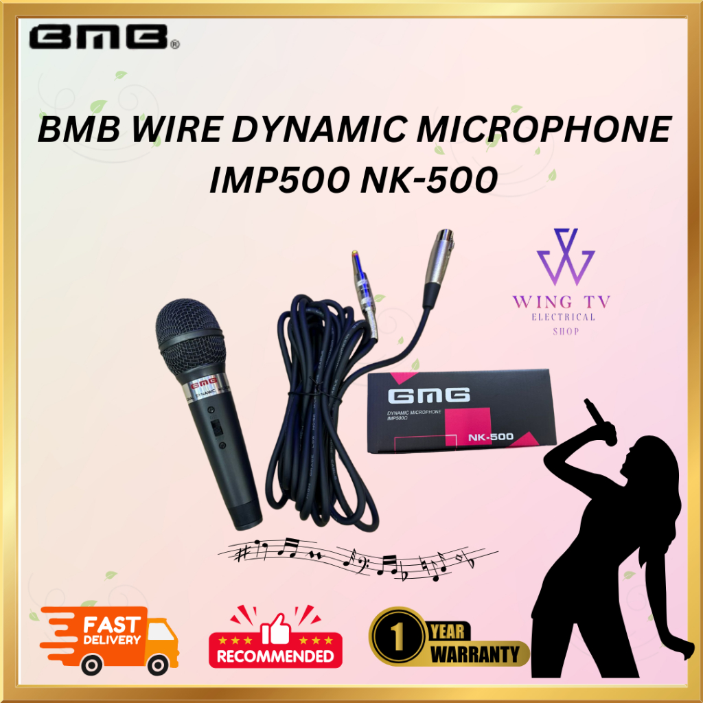 BMB WIRE DYNAMIC MICROPHONE IMP500 NK-500 (MIC MURAH) | Shopee Malaysia