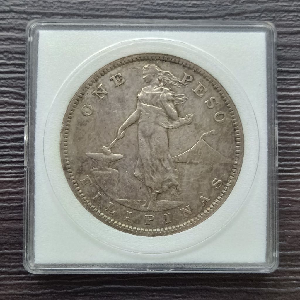 1907S Philippines One Peso Silver Coin-US Administration (Small type ...