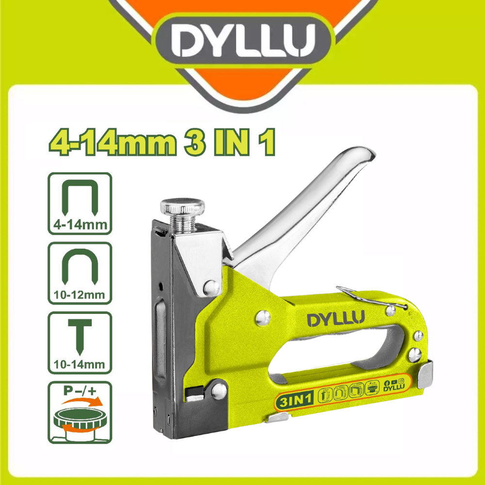 DYLLU 3 In 1 Staple Gun ( 4-14mm ) Staples , Brad Nails , U-Shape ...