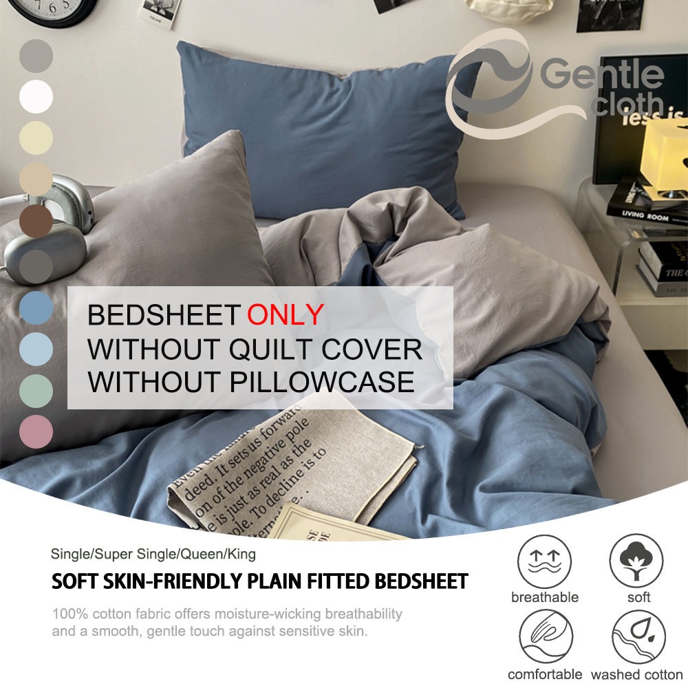 Gentle.cloth Bedsheet Cotton 100% Cadar Getah Keliling luxury hotel ...