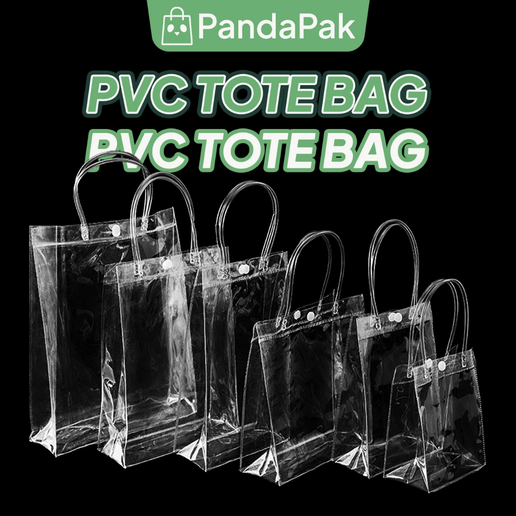 Beg Hadiah PVC Transparent Clear Handle Bag Beg Plastik Tote ...
