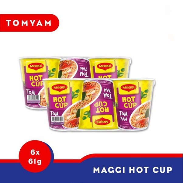 MAGGI Hot Cup Tom Yam (6x60g) | Shopee Malaysia