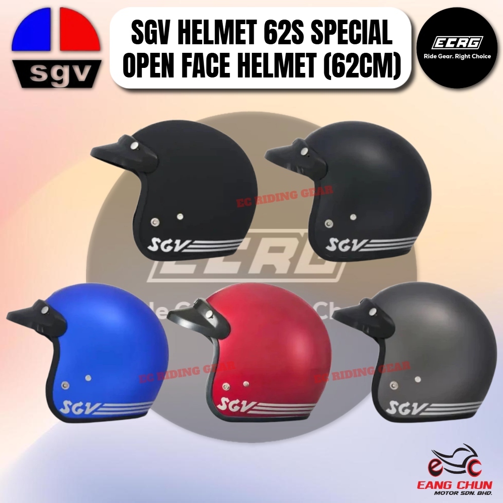 SGV HELMET 62S SPECIAL OPEN FACE HELMET (62CM XL) | Shopee Malaysia