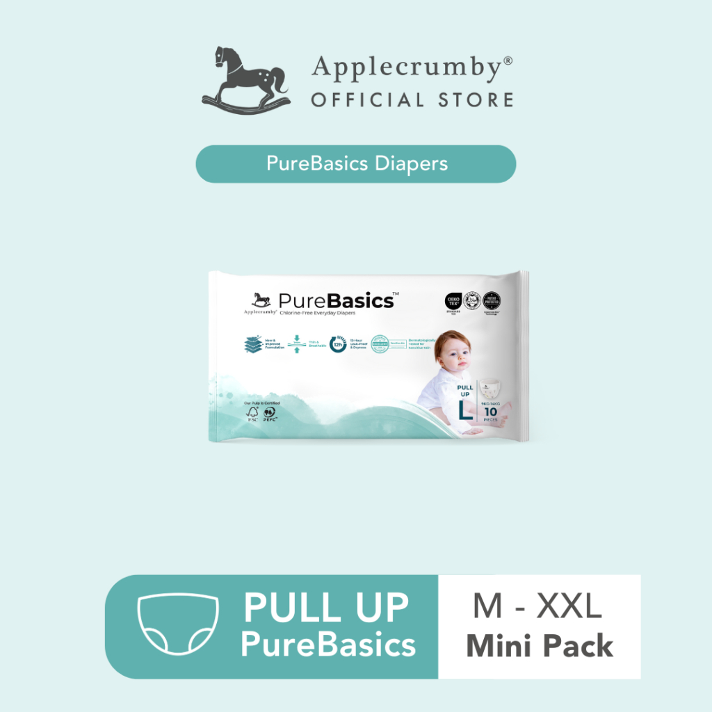 Applecrumby® PureBasics Pull Up Diapers (Mini, 1 Pack) | Shopee Malaysia