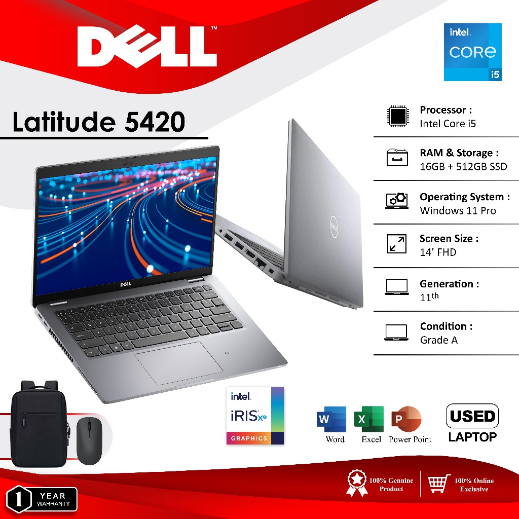 Dell Latitude 5420 | Intel Core i7 11th Gen | Upto 32GB & 1TB SSD | 14 ...