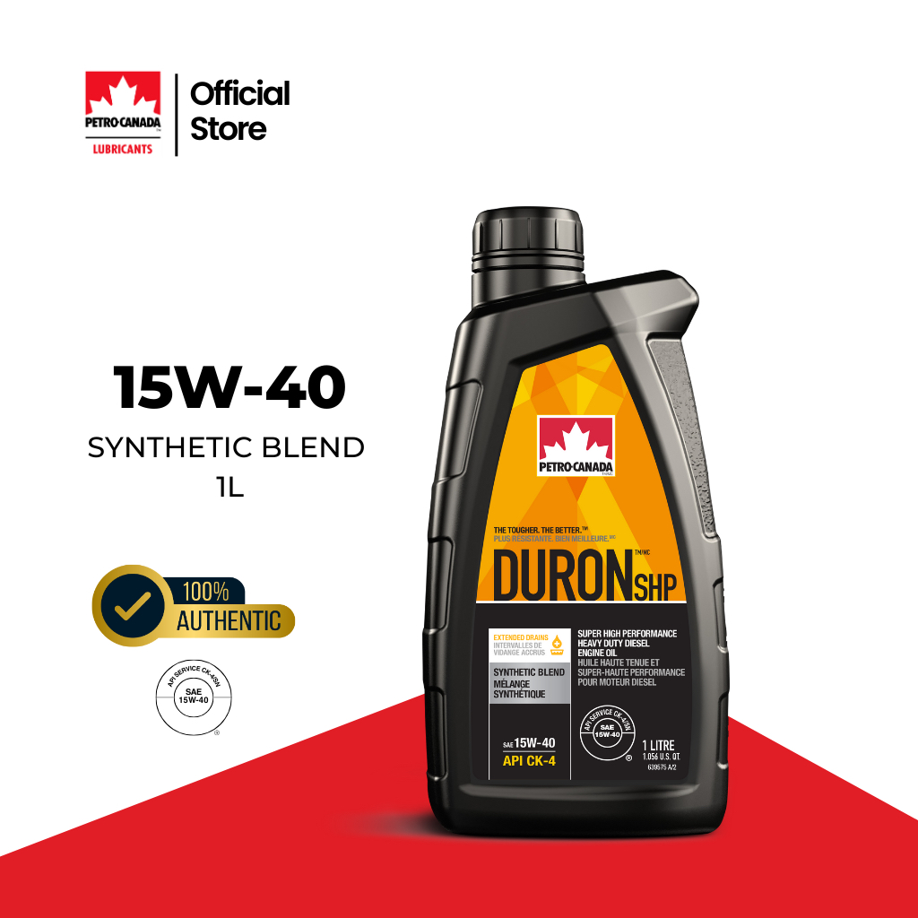 PETRO-CANADA Duron SHP 15W-40 Synthetic Blend Heavy-Duty Diesel Engine ...