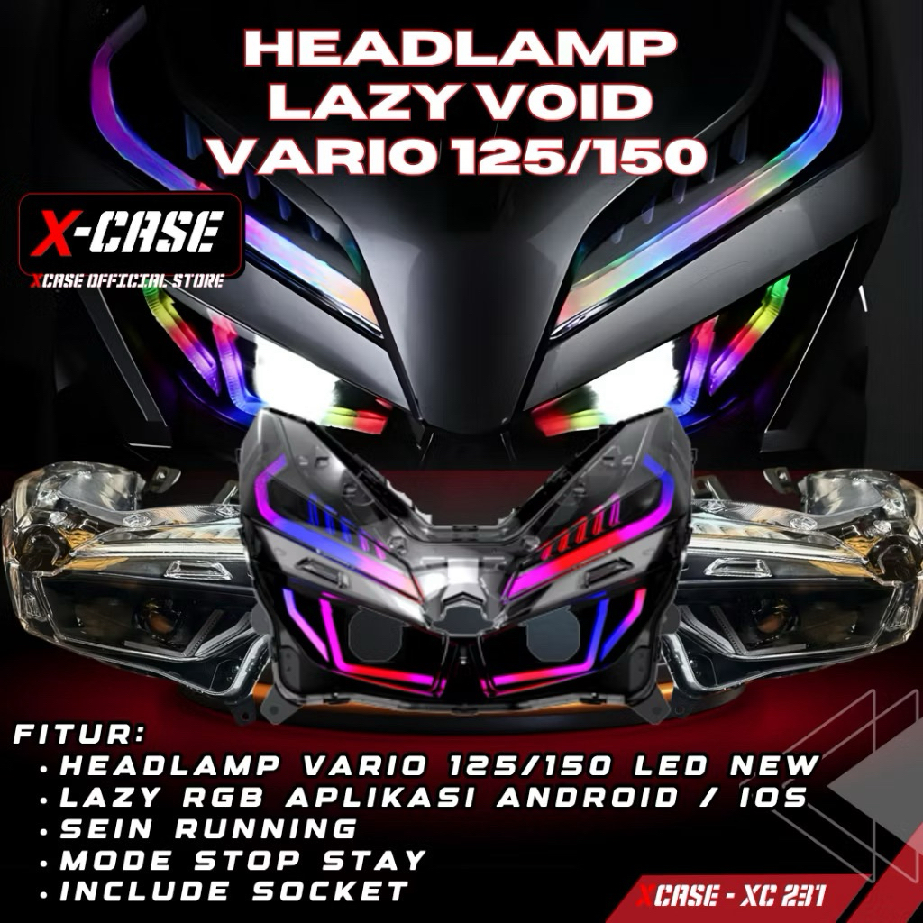 VARIO150 VARIO 125 HEAD LAMP LED RGB MODE HEADLIGHT LAMPU DEPAN ...