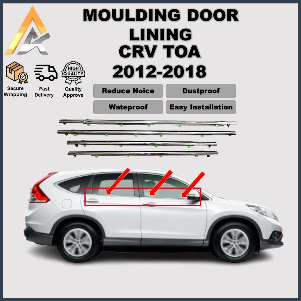 ORIGINAL CRV TOA 2012-2018 Outer Door Moulding Lining Rubber Outer ...
