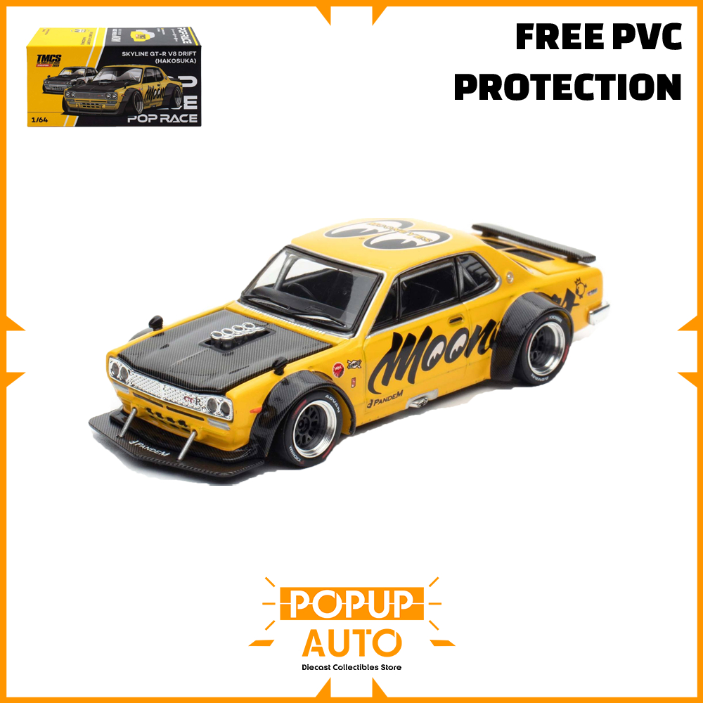 PopRace 1:64 Skyline GTR V8 Drift Hakosuka MoonEyes PR640296 | Shopee ...
