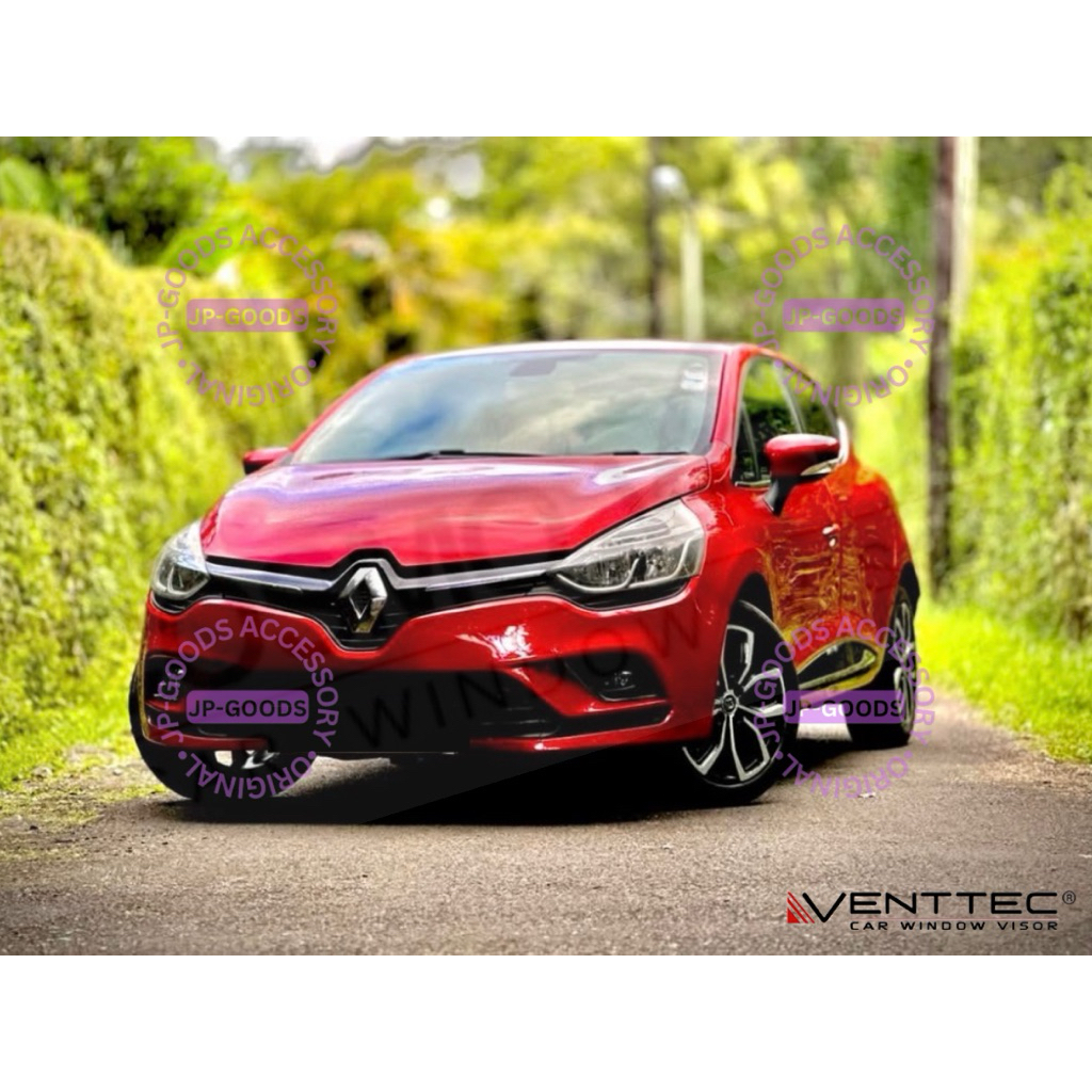 Renault Clio IV / Lutecia 2013-Above Venttec Door Visor / Window Vent ...