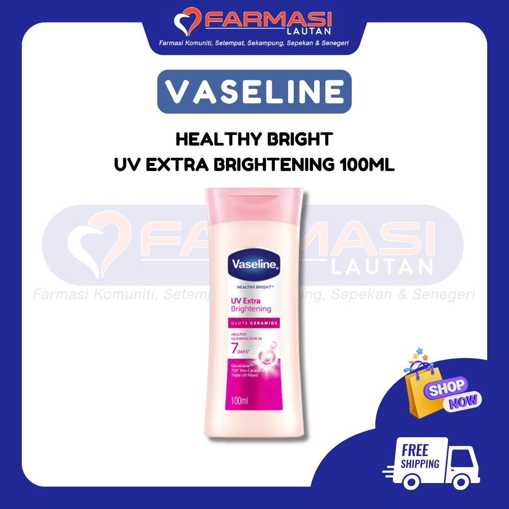 VASELINE HEALTHY BRIGHT UV EXTRA BRIGHTENING LOTION 100ML | Shopee Malaysia