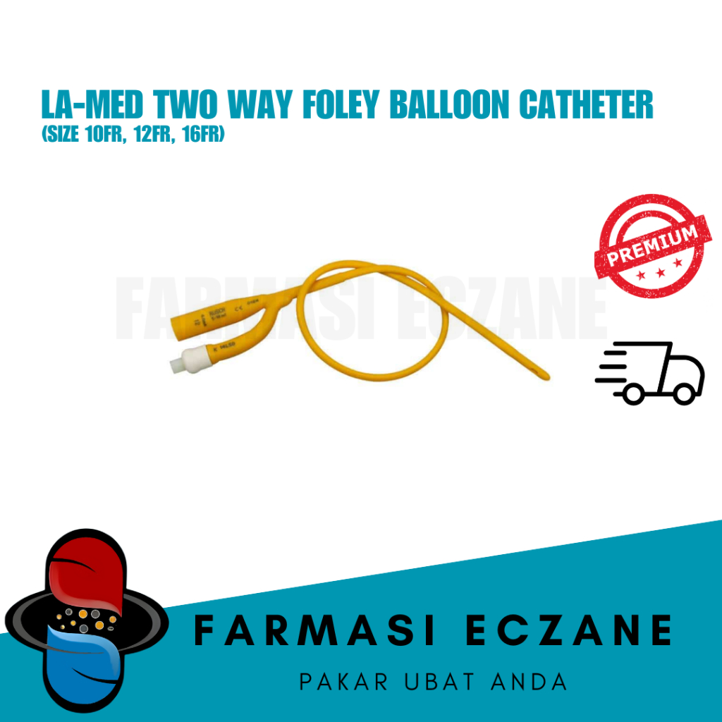 LA-MED TWO WAY FOLEY BALLOON CATHETER (SIZE 10FR, 12FR, 16FR) | Shopee ...