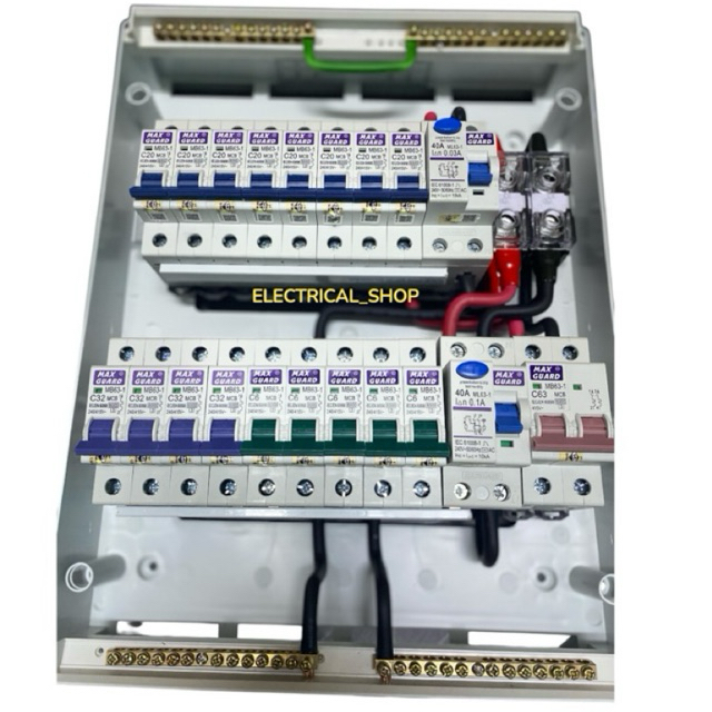 DB BOX 26 WAY-28WAY SINGLE PHASE 63A 2 ELCB LIGHTING & SOCKET (FULL SET ...