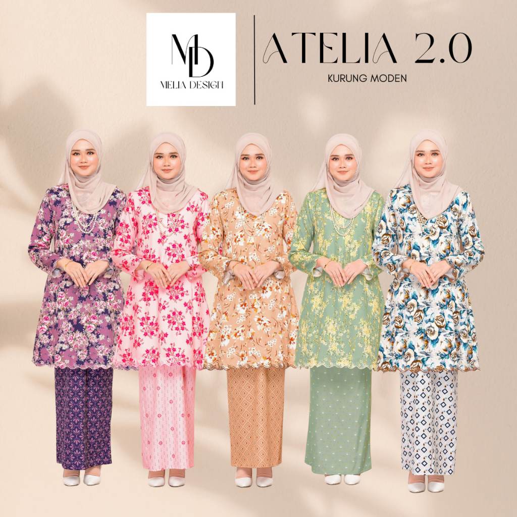 KURUNG MODEN ATELIA 2 BY MELIA DESIGN SULAM BIKU JACQUARD SILK PREMIUM ...