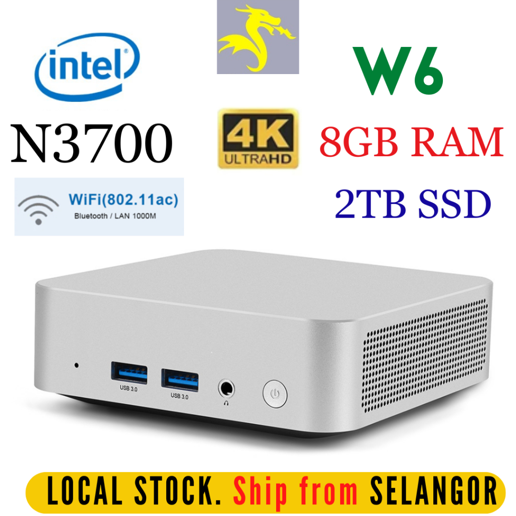 W6 Intel N3700 Windows Mini PC 8GB RAM 2TB SSD Office PC Mini CPU ...