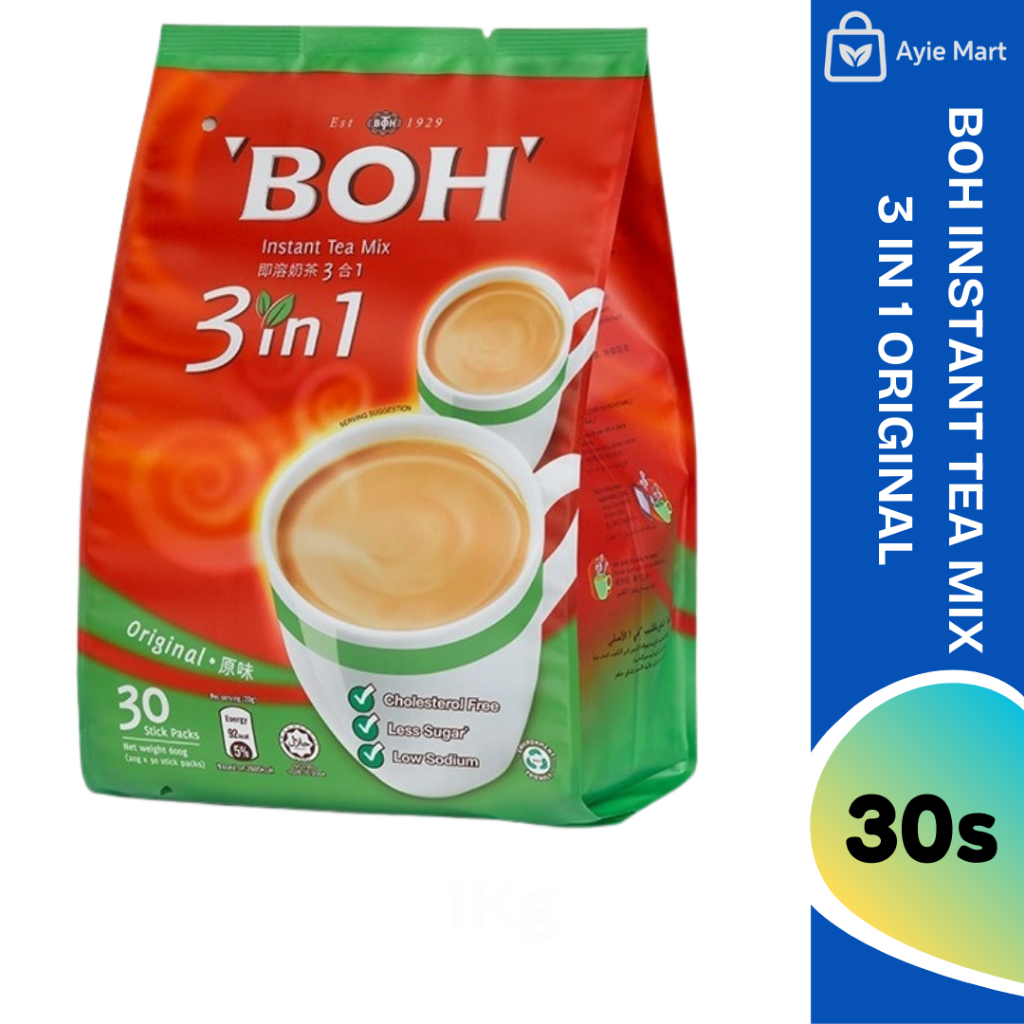 BOH 3 in 1 Instant Tea Mix Original 30 Sachets | Teh Segera Premix ...
