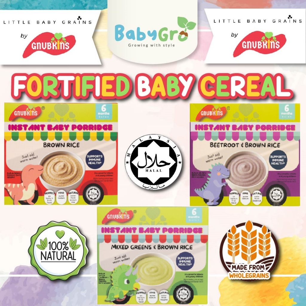 Little Baby Grains Gnubkins Premium Brown Rice Instant Wholegrain Baby ...
