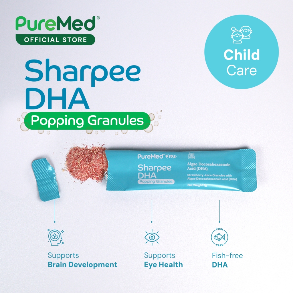 [TRIAL PACK] PureMed Sharpee DHA Popping Granules Eye & Brain Health ...