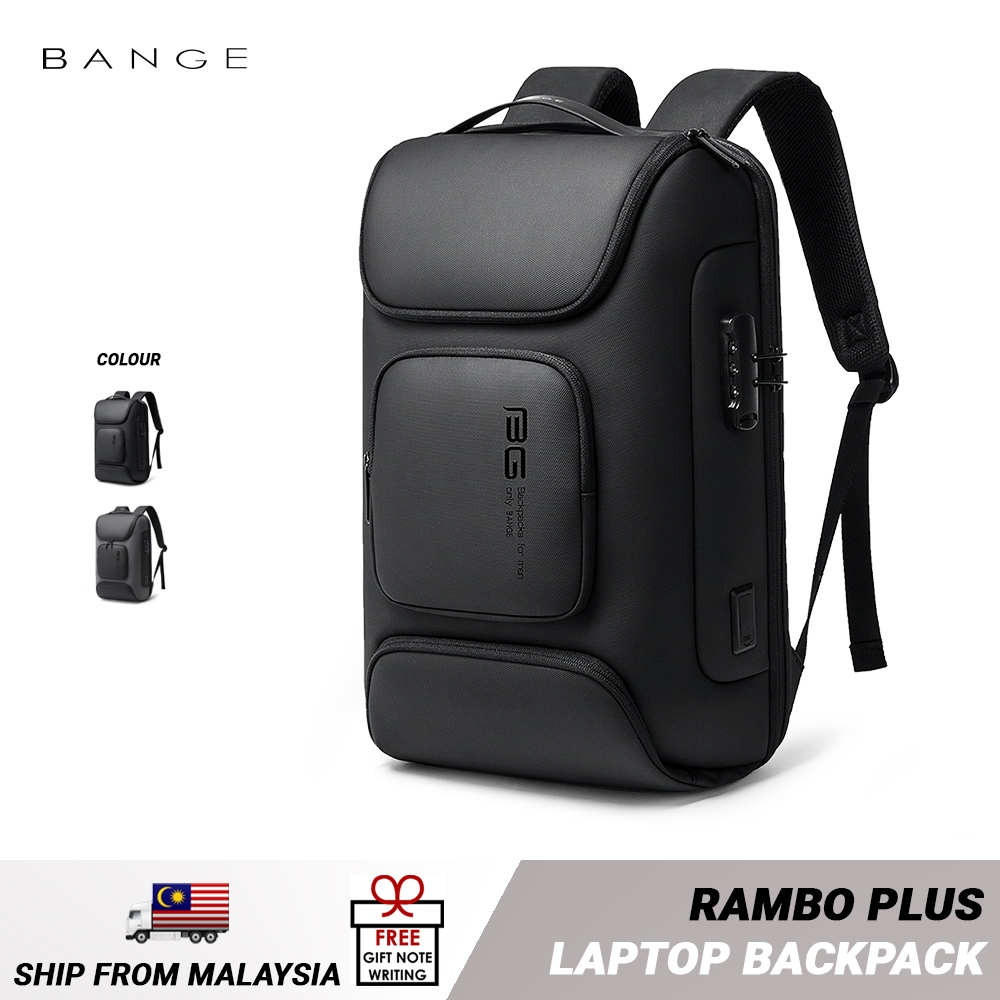 BANGE Rambo Plus Laptop Backpack Bag Anti-Theft Water-Resistant Osuko ...
