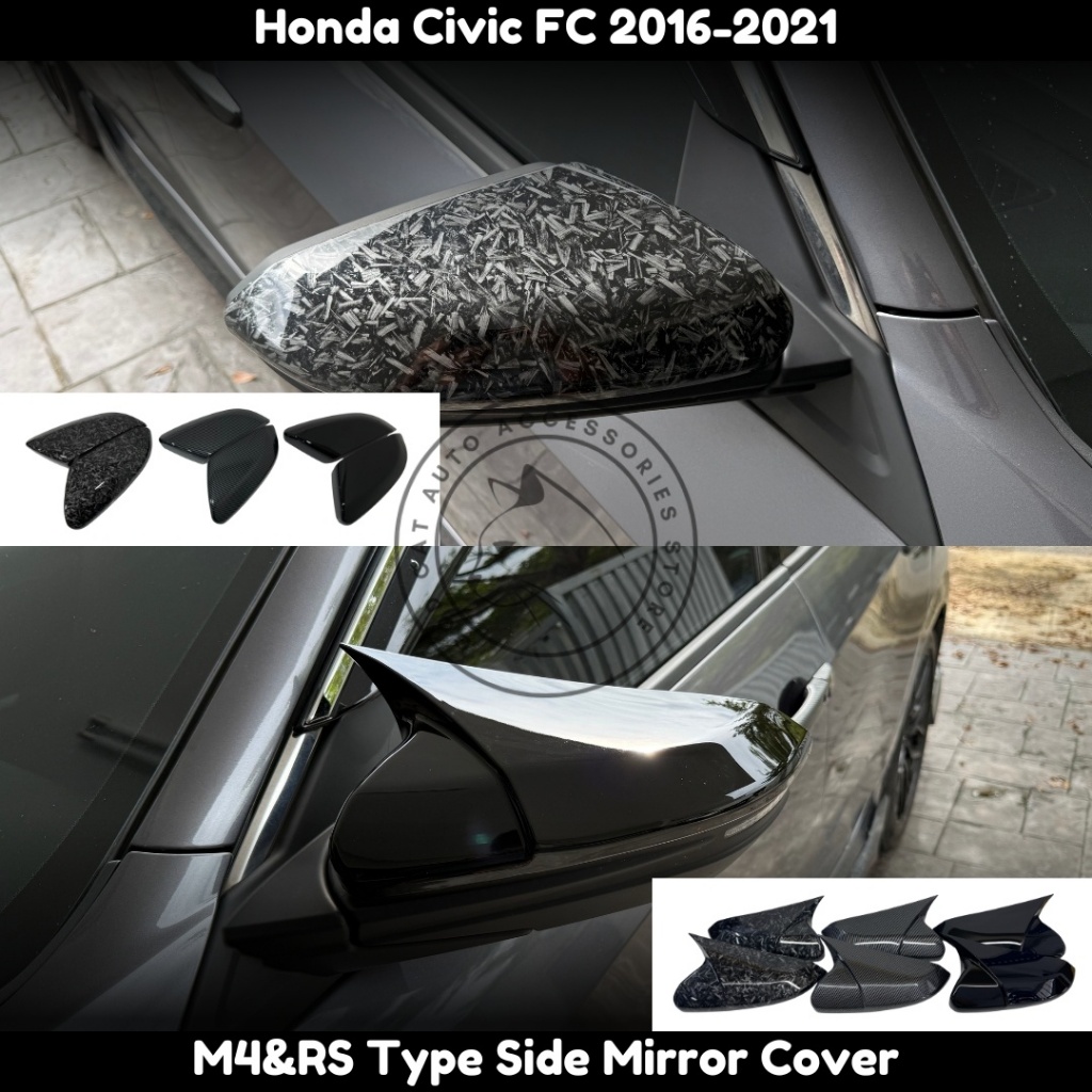 Honda Civic Fc 2016-2021 Forged Carbon&Glossy Black M4 Style/RS Type ...