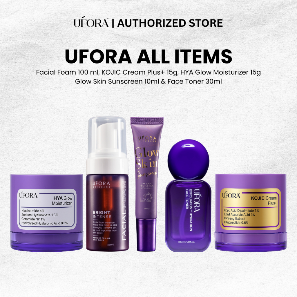 Ufora Skincare - Kojic Cream Plus+ / HYA Glow Moisturizer / Facial Foam ...