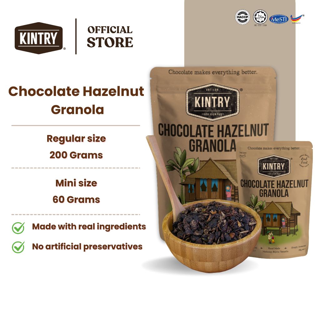 Kintry Chocolate Hazelnut Granola (Halal Certified) | Shopee Malaysia