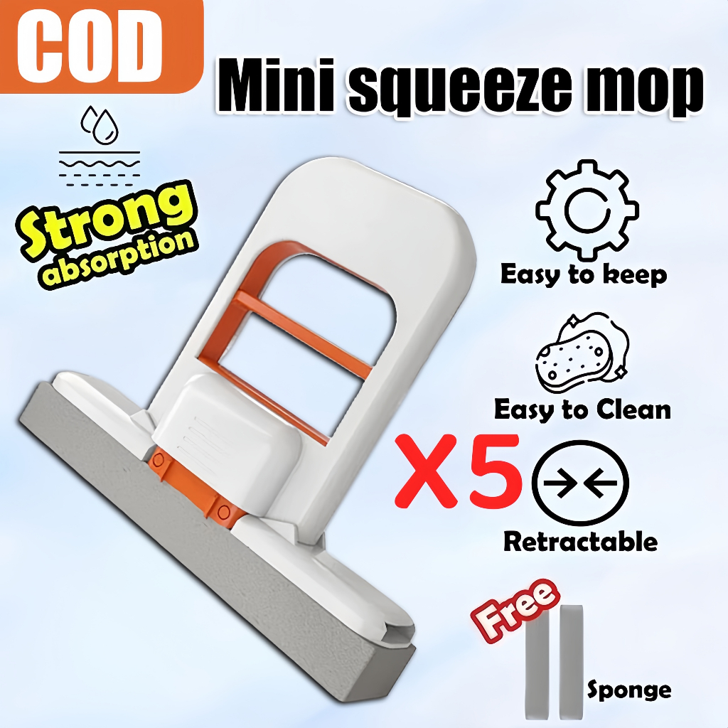 Buy1take 5 Portable squeeze cleaning mop/sponge mop, suitable for ...