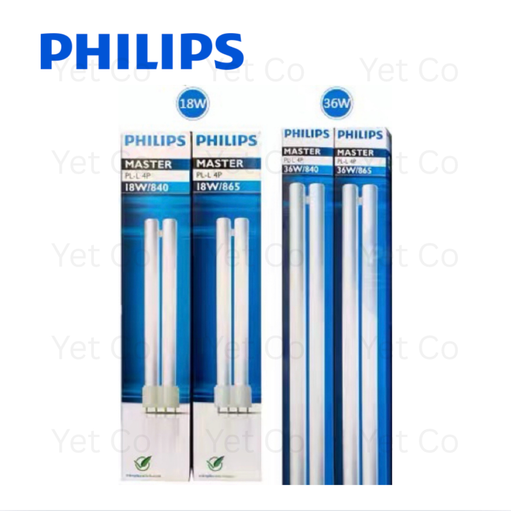 Philips Master PLL/PL-L 4 Pin 2G11 18w 36w 840/865 Bulb | Shopee Malaysia