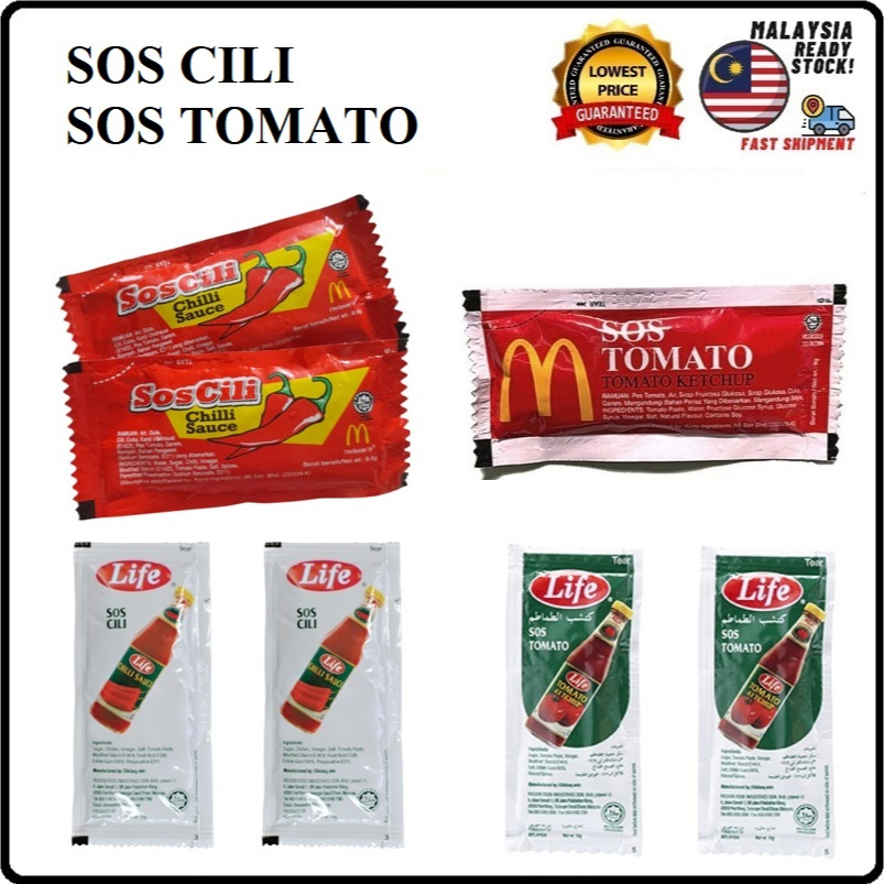 Sos Cili Tomato Pek Paket Kecil Sos Cili Packet/Life Chili / Tomato ...