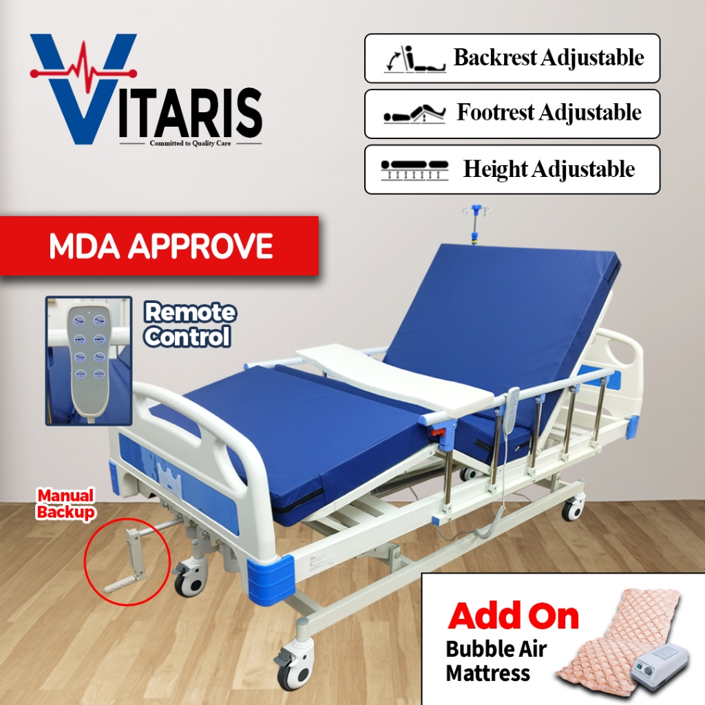[Same-Day Delivery] Hospital Bed 3 Function Manual / 3 Function Auto ...