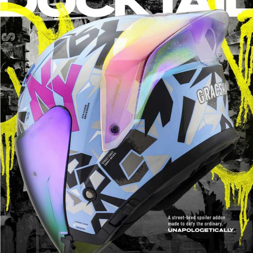 [ACC] Duck Tail Spoiler Gracshaw Helmet G565 GLAIVE Duck Tail Spoiler ...