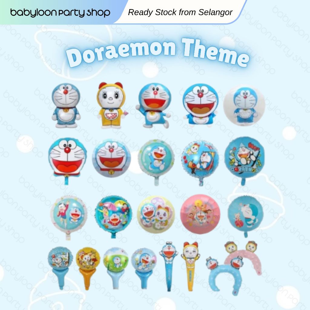 [Ready Stock] Doraemon Cartoon Themed Foil Balloon Dorami Party ...