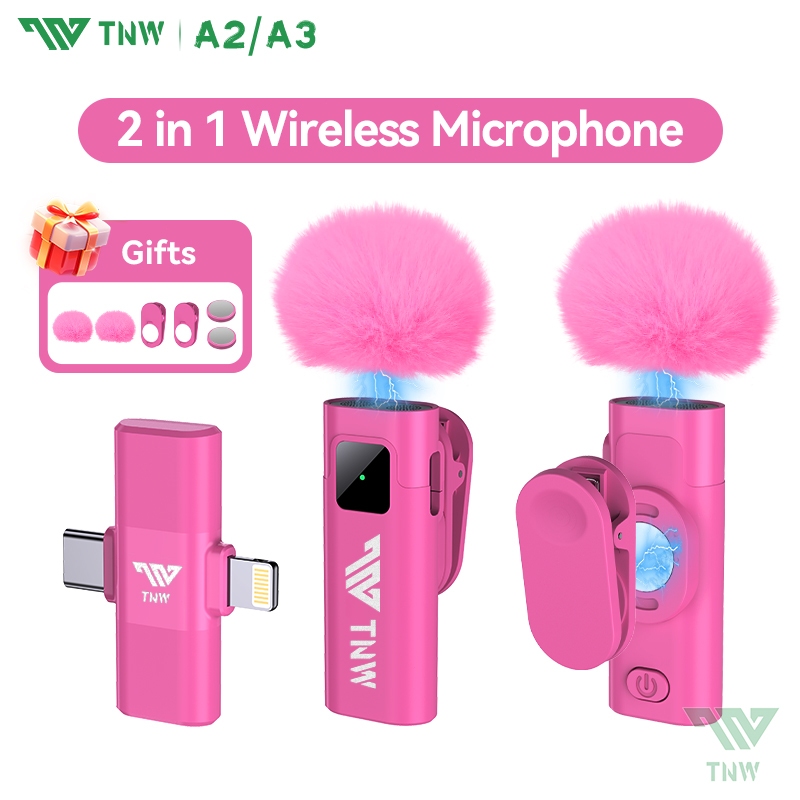TNW A2/A3 Wireless Microphone Wireless Lavalier Microphone Dual Mic ...
