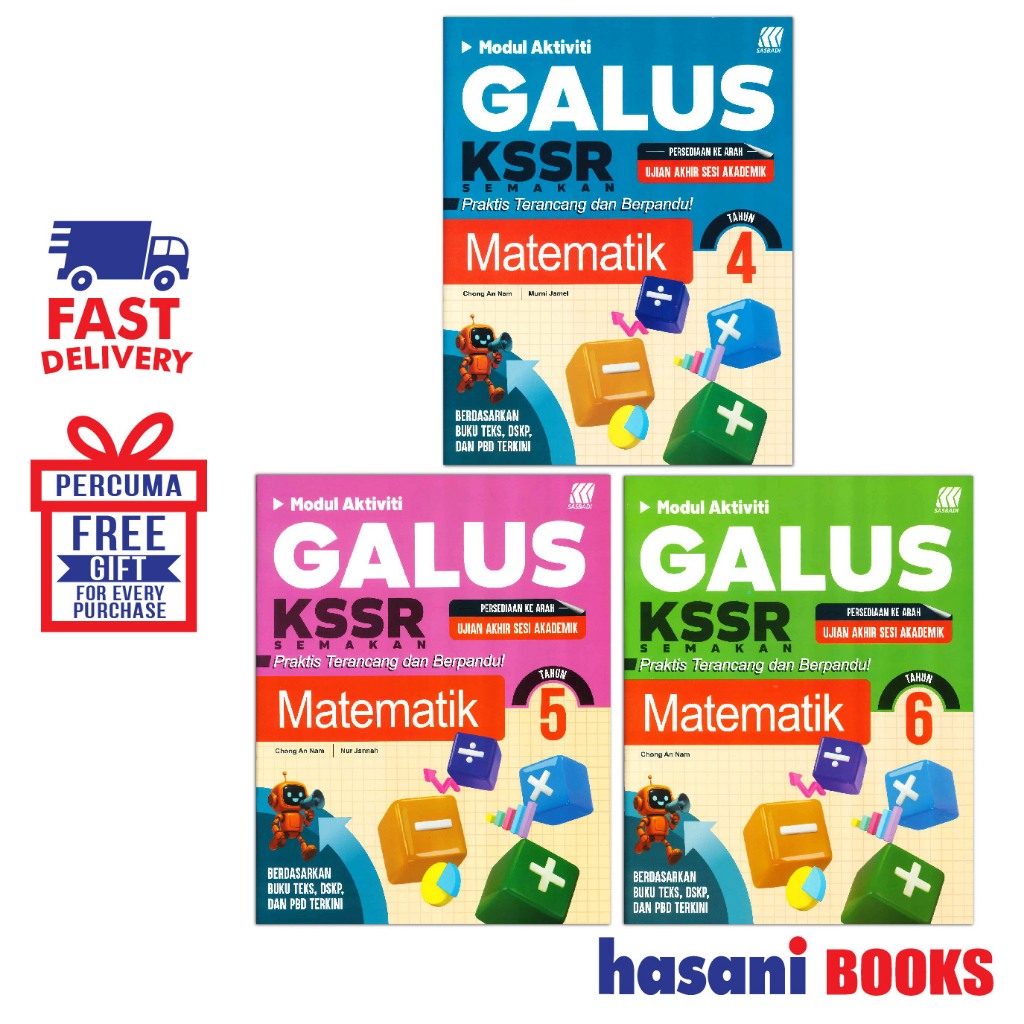 Hasani Sasbadi Buku Latihan Galus KSSR Semakan Matematik Tahun 4 - 6 ...