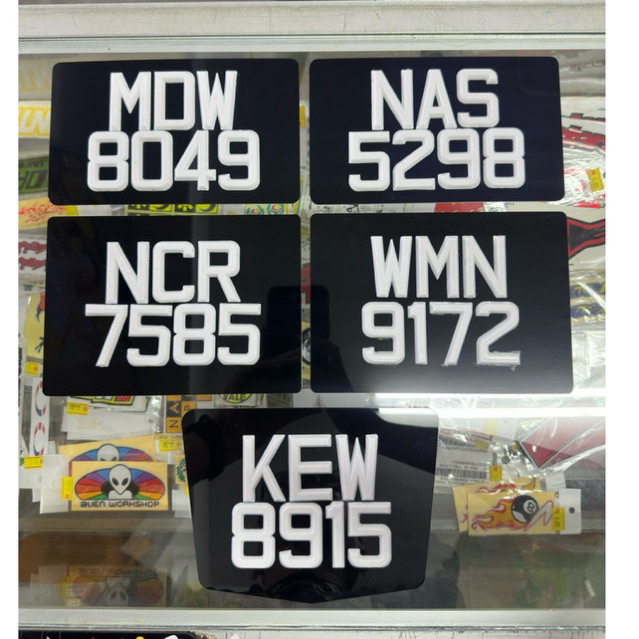 NOMBOR PLAT MOTOR STANDART PUTIH/NOMBOR PLET MOTOR IKUT SPEC JPJ/NO ...